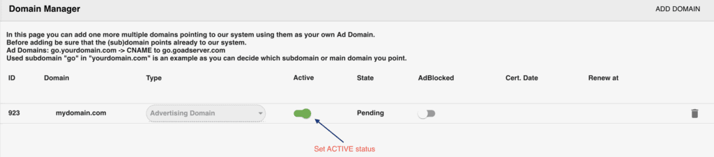 Using a custom domain – GoAdServer Documentation